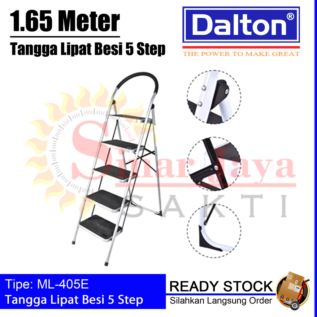 Jual Tangga Lipat 1.6 Meter 5 Step Dalton ML-405E | Tangga Lipat 5 Step ...