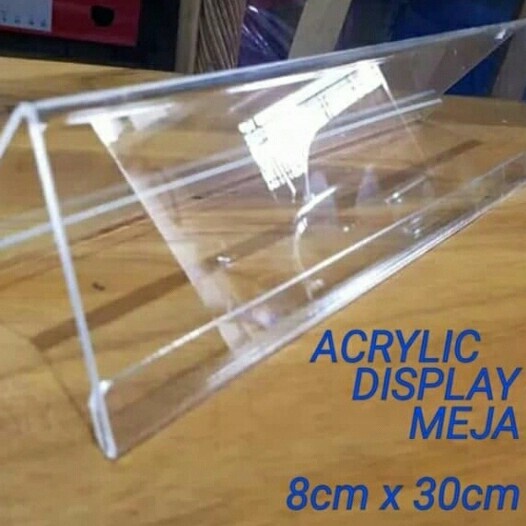 Jual Id Tag Akrilik Name Plate Tag Papan Nama Meja Akrilik 2 Sisi 8X30 ...