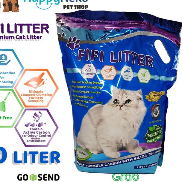 Jual FIFI CAT LITTER BLUE 10L PREMIUM PASIR GUMPAL RAMAH LINGKUNGAN ...