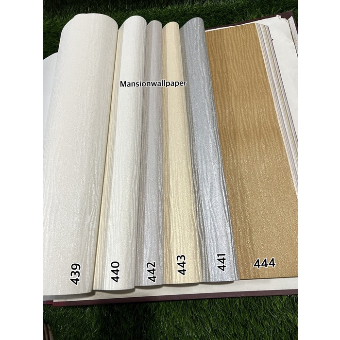 Jual Wallpaper Dinding Polos Tesktur Kayu Putih Gading Abu Silver Gd ...