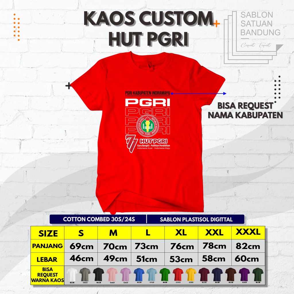Jual Baju Kaos Ulang Tahun HUT PGRI | Shopee Indonesia