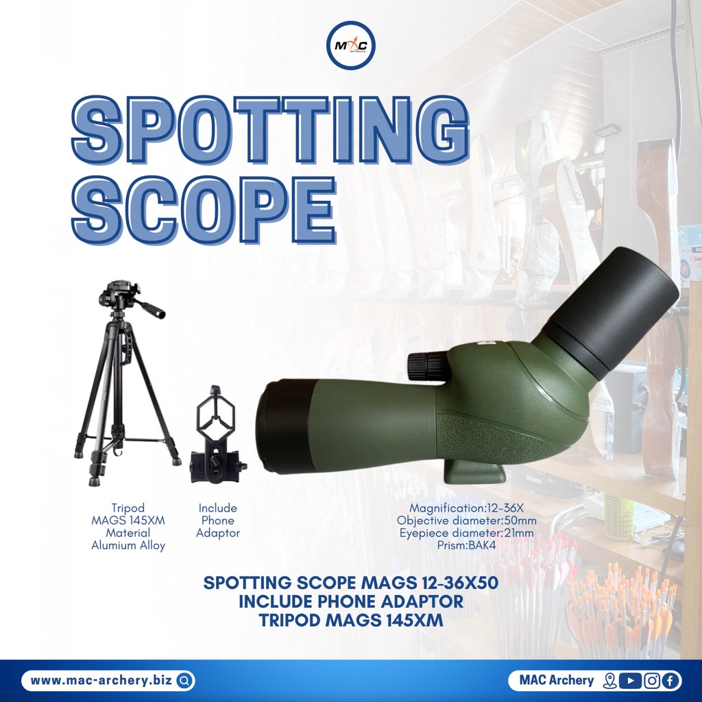 Jual SPOTTING SCOPE MAGS PEMBESAR UNTUK LATIHAN PANAHAN BUSUR PANAH ...