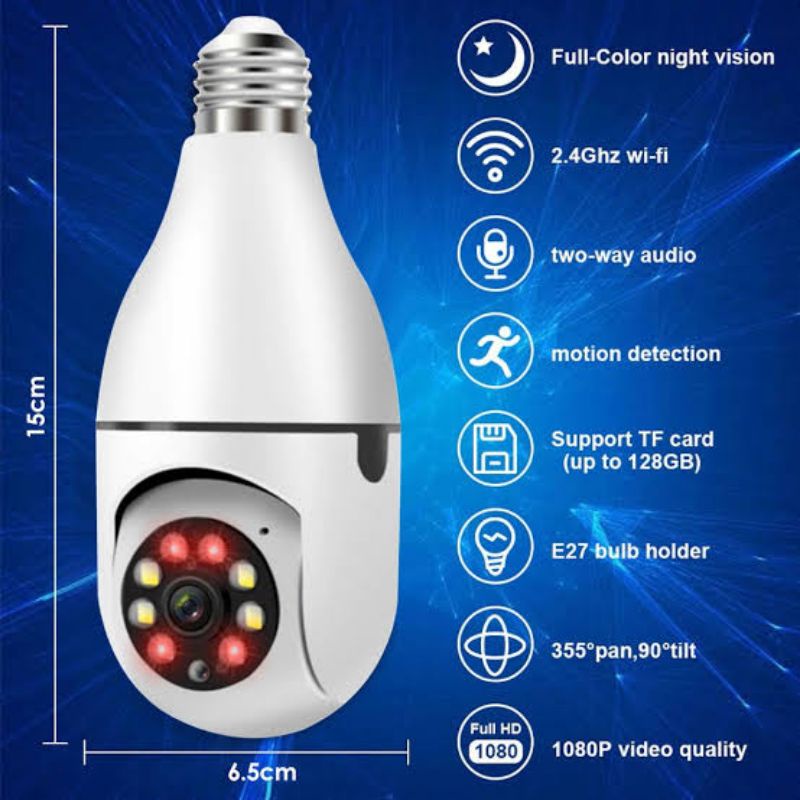 Jual Kamera Cctv bolam wifi yoosee 8MP Ptz speed dome indoor cctv wifi ...
