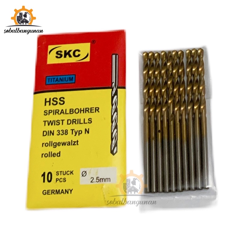 Jual Mata Bor Besi HSS ATS 2,5mm Kuning / Mata Bor Kuning 2,5mm ...