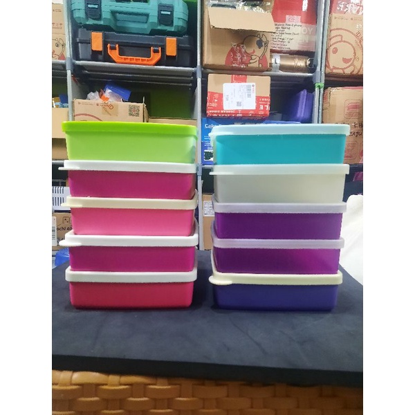 Jual Tupperware Happy Day Kotak makan Bekal gepeng | Shopee Indonesia