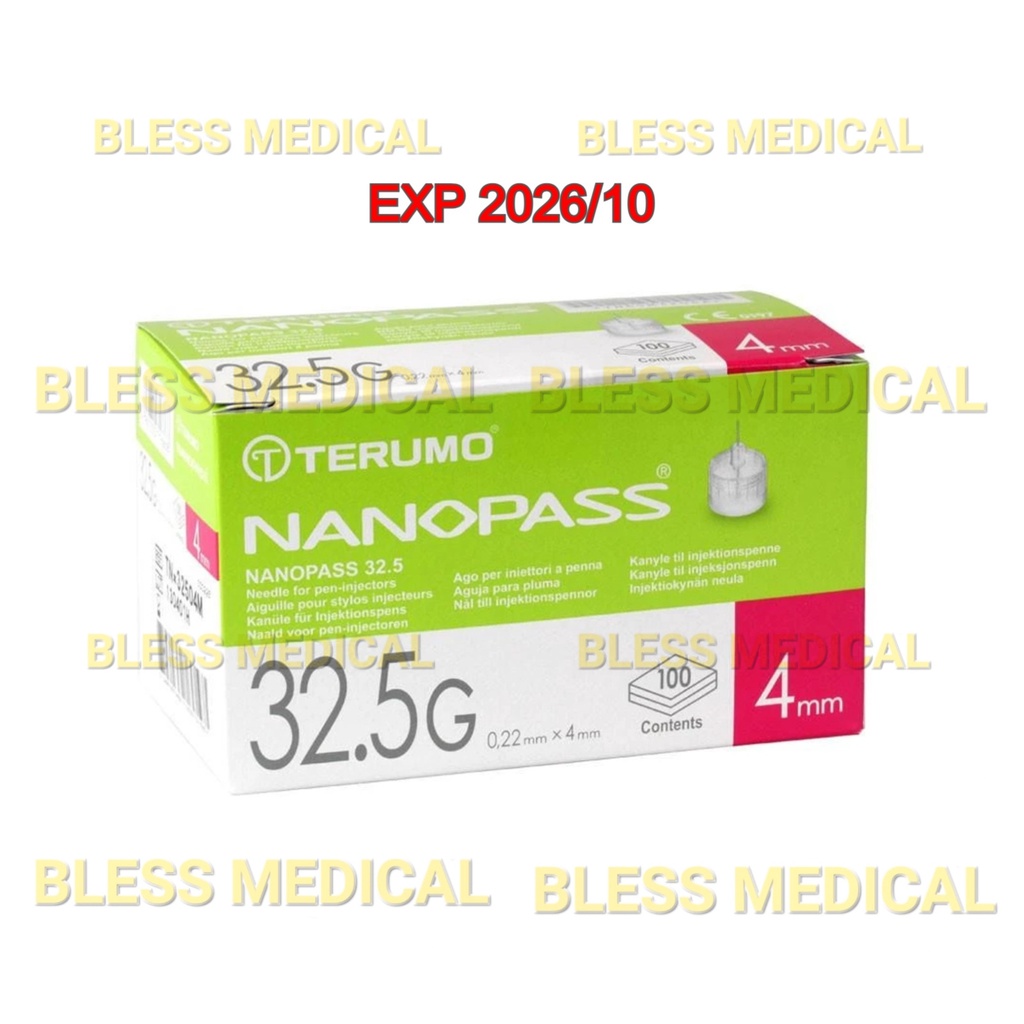 Jual Nanopass Terumo 32.5G x 4mm Jarum Insulin Original Japan | Shopee Indonesia