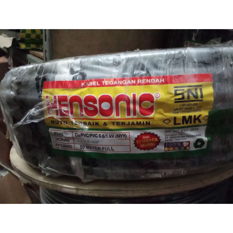 Jual Kabel Tanam Hitam NYY 3x2,5mm Panjang 50Mtr Dan 100Mtr Hensonic ...