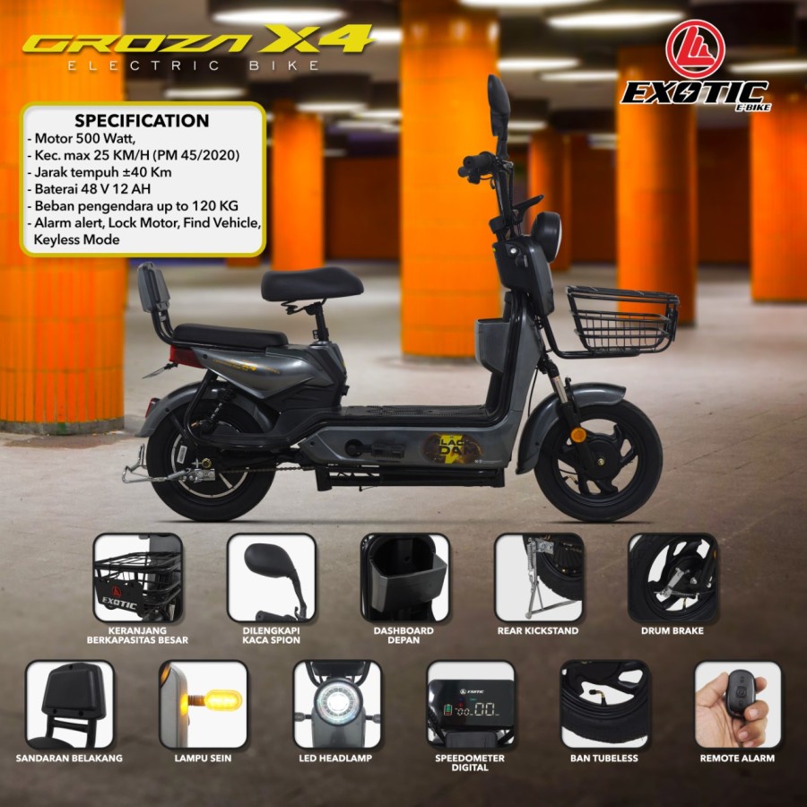 Jual SEPEDA LISTRIK EXOTIC GROZA X4 PACIFIC E-BIKE ELECTRIC BIKE ...