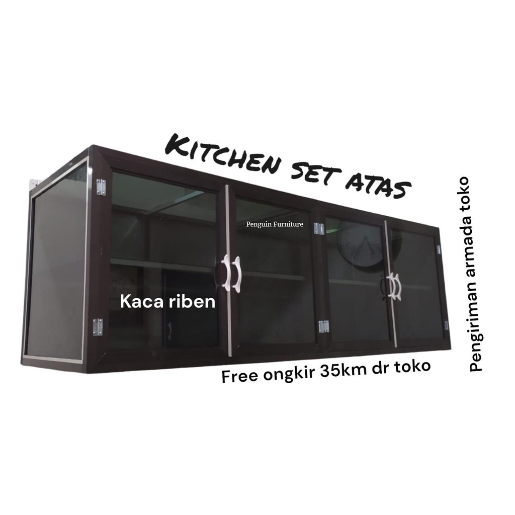 Jual Kitchen Set Atas 4 Pintu / Kitchen Set Tiang Holo / Rak Piring ...