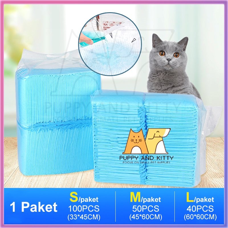 Jual 100PCS Paket Alas Pipis Kucing Anjing Popok Kucing Pipis Kucing ...
