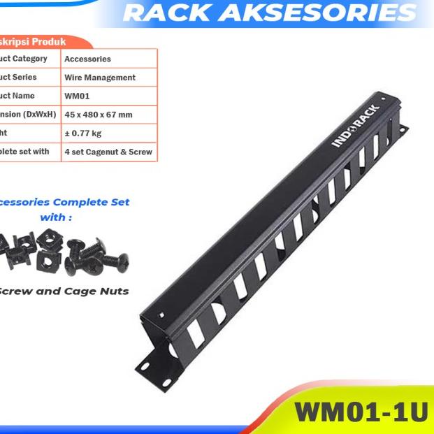Jual INDORACK 1U Wire Management Panel WM01 | Shopee Indonesia