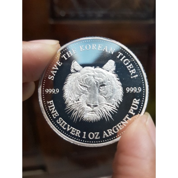 Jual Perak Silver Coin Save Korean Tiger 1 Oz | Shopee Indonesia
