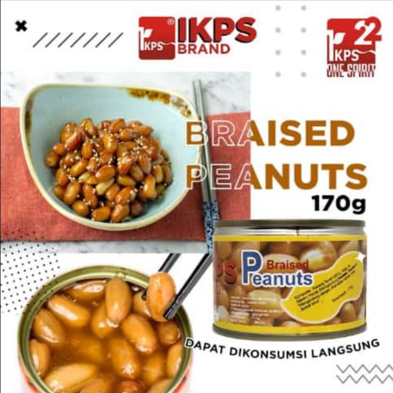 Jual Braised Peanuts - Kacang Tanah Kukus Kaleng IKPS | Shopee Indonesia