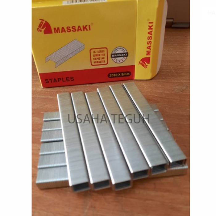 Jual Anak Hektar / Isi Staples Tembak Refill Staples Massaki 8mm x 2000 ...