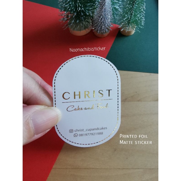 Jual printed foil sticker bahan white matte | Shopee Indonesia