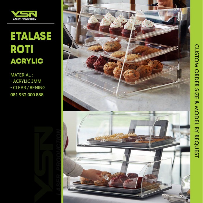Jual *:*:*:*:*] Etalase Roti Akrilik I Display Kue I Roti I Rak Kue ...