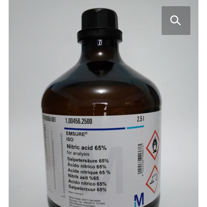 Jual NITRIC ACID 65%, 2,5L MERCK. ASAM NITRAT CAT 100456 | Shopee Indonesia