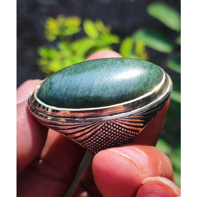 Jual Cincin Batu Akik JADEITE JADE GIOK NABIRE Asli batu alam bukan ...