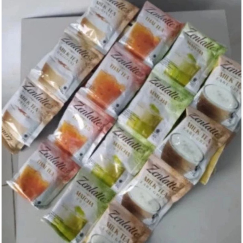 Jual ZENLATTE Tea Instan Renceng Minuman Teh Instan Aneka Rasa - Beli ...