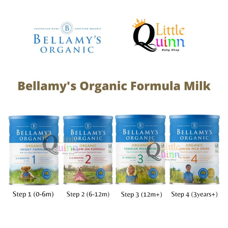 Jual Bellamys Organic Susu Bayi Formula Step 1 2 3 4 Bellamy's | Shopee ...