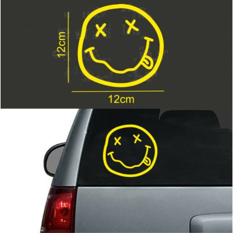 Jual Stiker Mobil Band Nirvana Smiley - Car Decal Sticker | Shopee ...