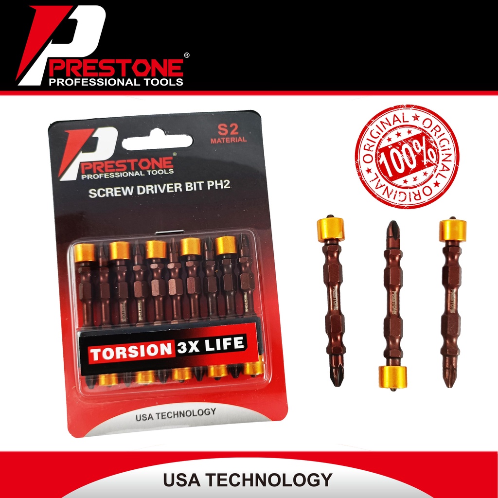 Jual MATA BOR OBENG MAGNET ANTI SLIP PH2 SET 10 PCS PRESTON USA / MATA ...