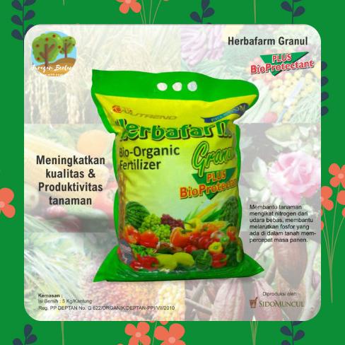 Jual Pupuk Organik Granul Herbafarm Granul 5 Kg | Shopee Indonesia