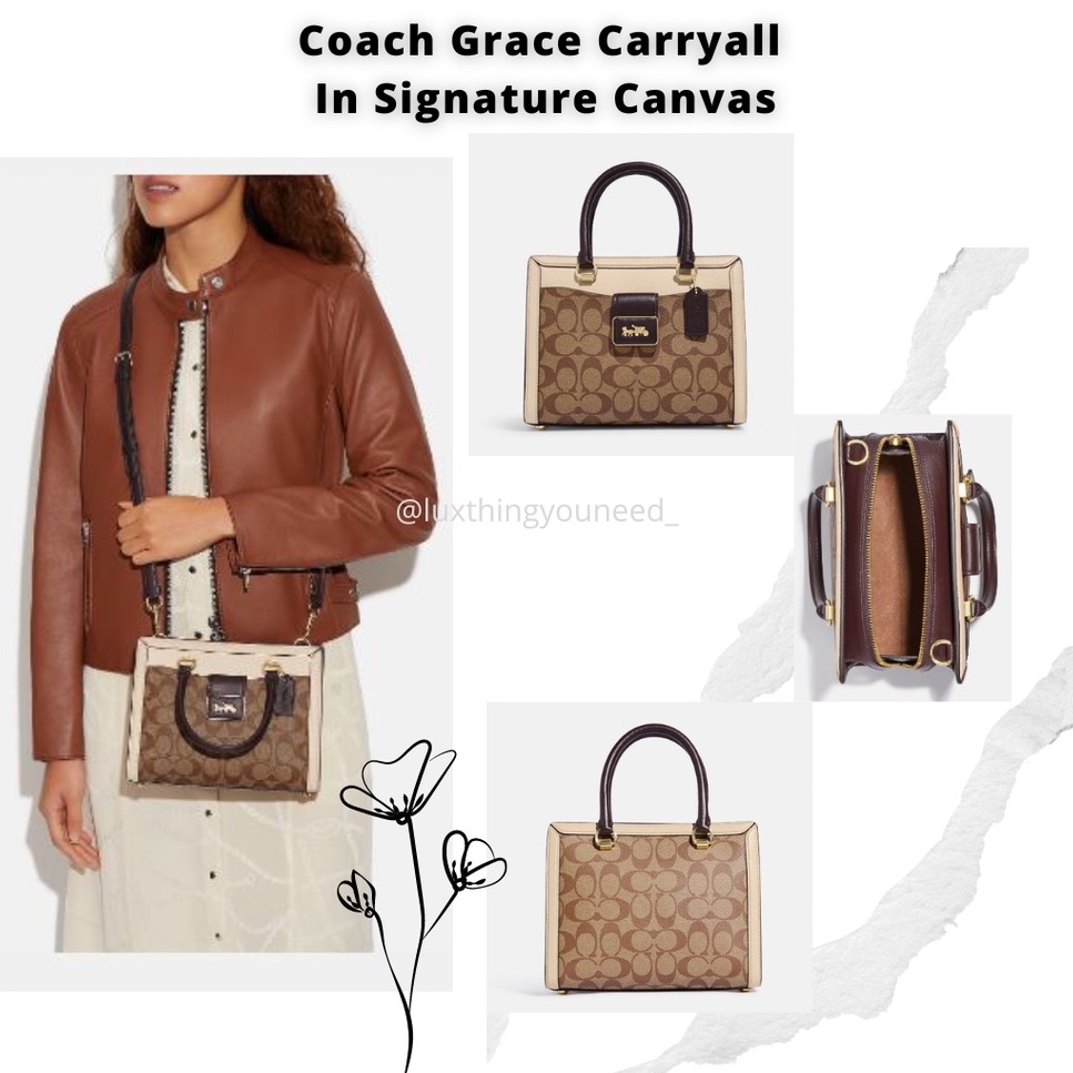 Jual Coach Grace Carryall In Signature Canvas | Shopee Indonesia