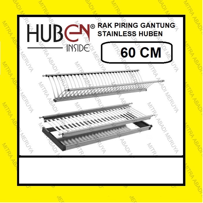 Jual Rak Piring Gantung HUBEN 60cm 60 cm Stainless Steel Dish Rack ...