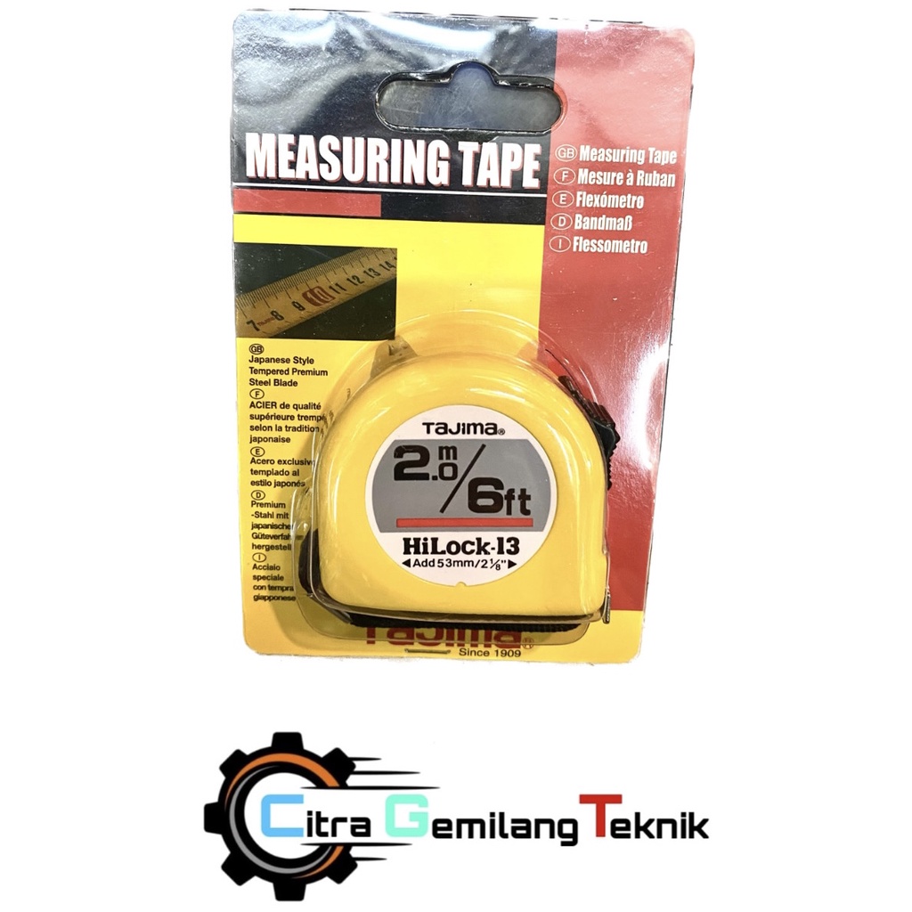 Jual meteran tajima 2 meter japan hilock/ Tajima measuring tape Japan | Shopee Indonesia