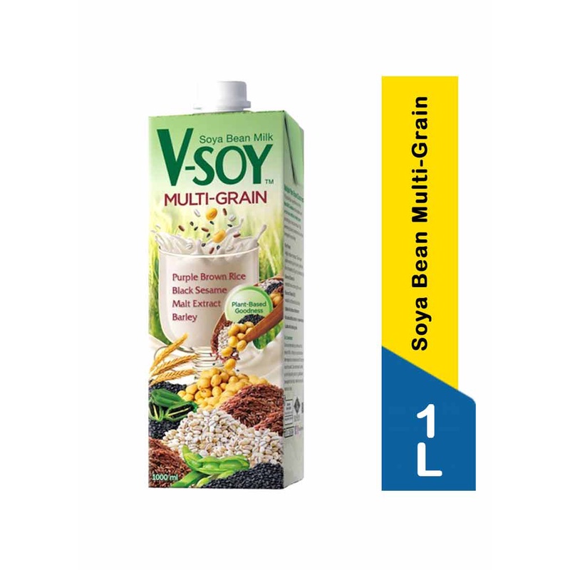 Jual V-Soy Soya Bean Milk Multi Grain 1 Liter | Shopee Indonesia