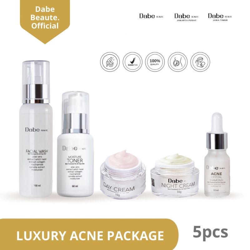 Jual Dabe Beaute Luxury Acne Package (Paket Basic+Serum Acne) | Shopee ...
