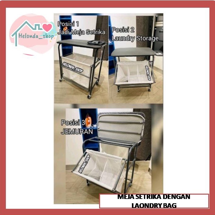 Jual 135. Meja Setrika dg Keranjang Laundry Bag INFORMA | Shopee Indonesia