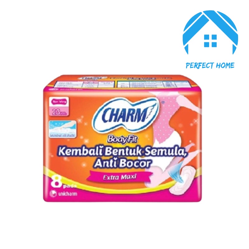 Jual CHARM SOFTEX 23 CM NON WINGS PEMBALUT WANITA 8 PCS [PERFECTHOME ...