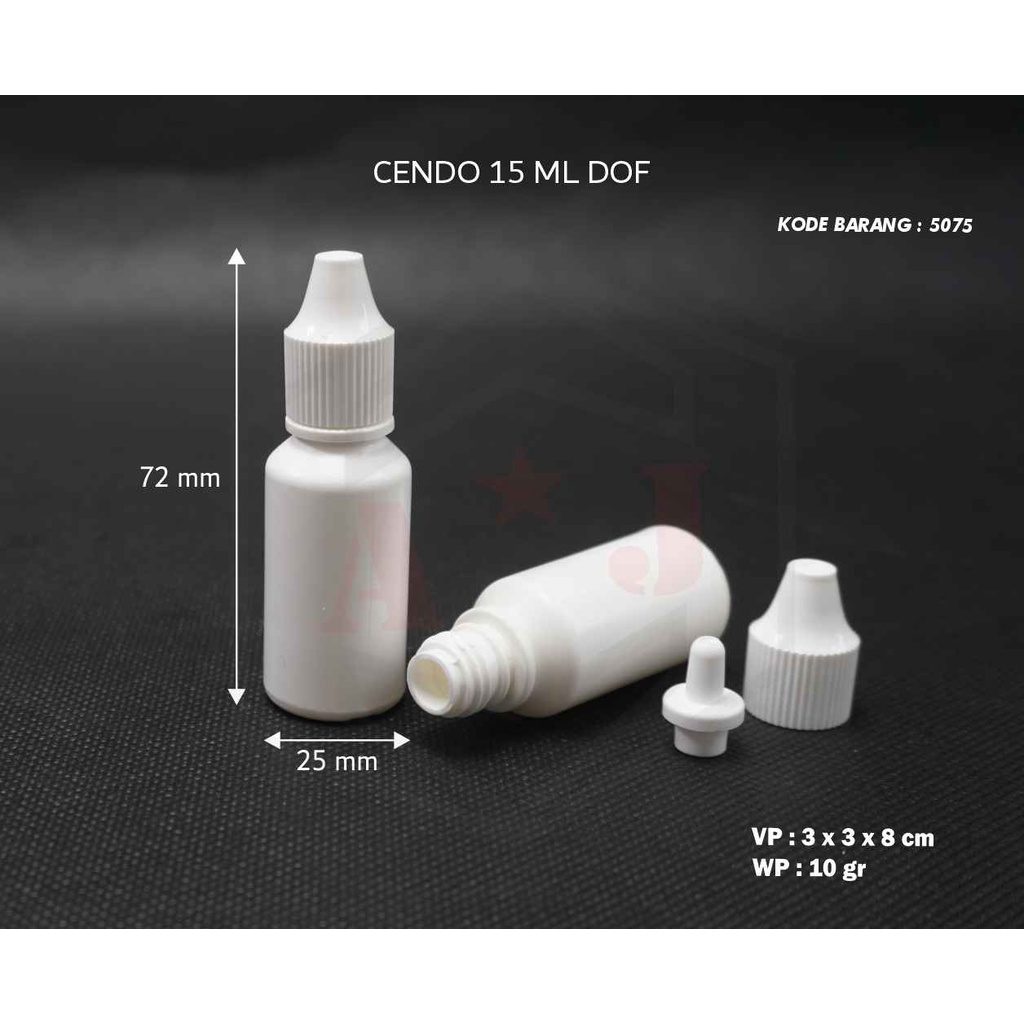 Jual Botol Tetes 15 ml Putih Tidak segel Sumpel Putih /Tetes Mata Tutup ...