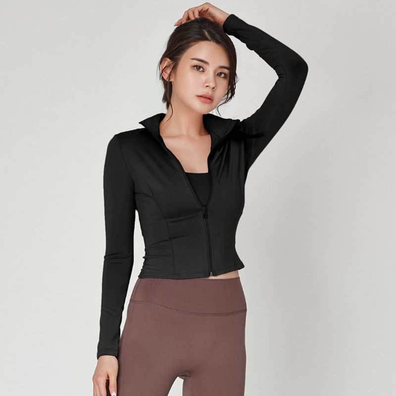 Jual (Yogalates) STL CROP JACKET / Jaket olahraga / jaket gym / sports ...