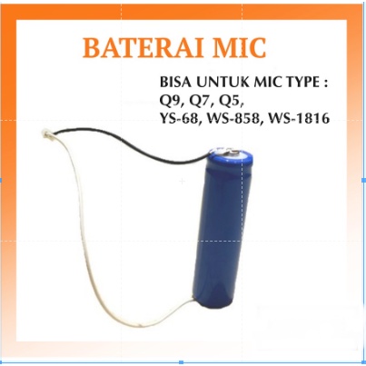 Jual BATERAI MIC WIRELESS / BATERAI MINI FAN / SPAREPART BATERAI ...