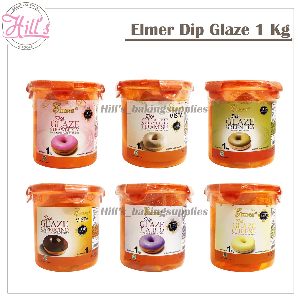 Jual TERLENGKAP !!! ELMER DIP GLAZE 1 KG ALL VARIAN / RASA LENGKAP ...