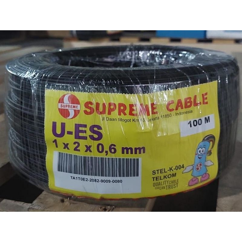 Jual kabel telepon udara isi 2 supreme 1pair 100meter | Shopee Indonesia