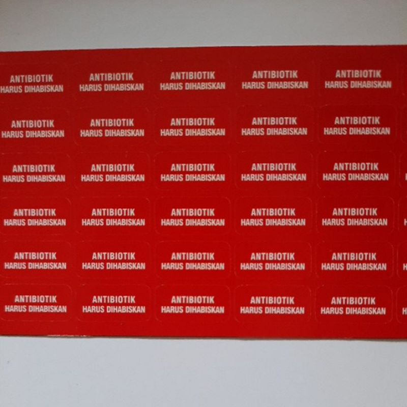 Jual Stiker Label Obat Antibiotik Harus Dihabiskan | Shopee Indonesia