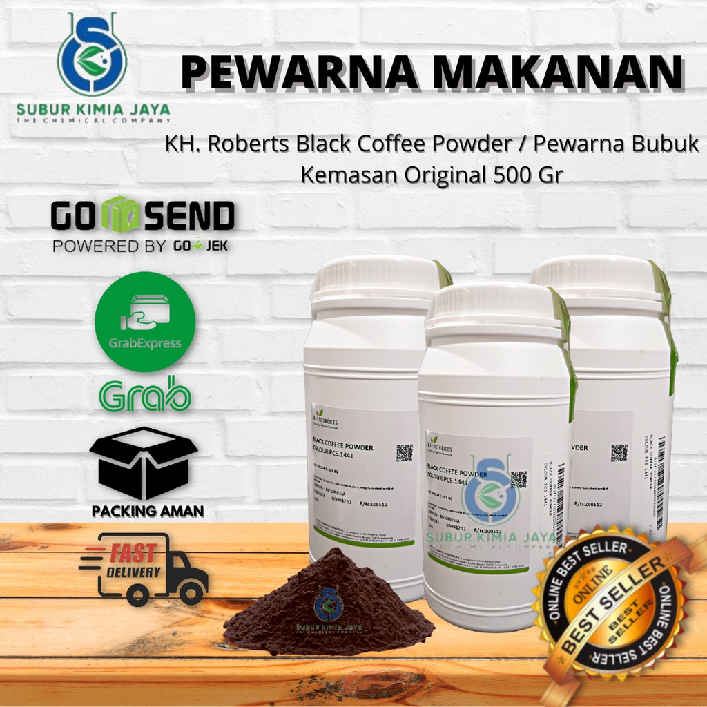 Jual Black Coffee Powder Colour FOOD Grade 1441 - KH Roberts 500 gr ...