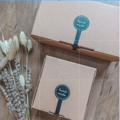 Jual STICKER BULAT TULISAN HAND MADE | WARNA HITAM | STICKER GIFT BOX ...