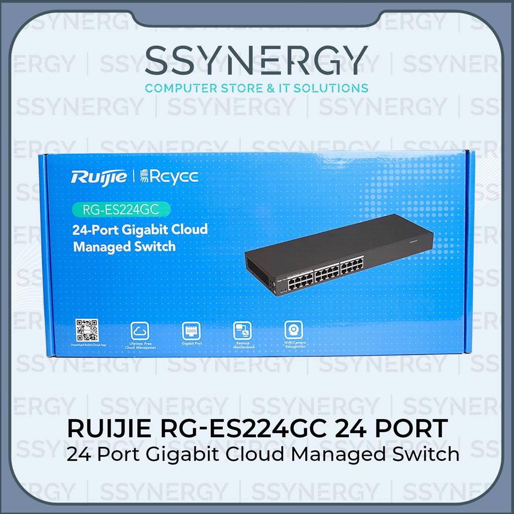 Jual RG-ES224GC RUIJIE 24 PORT GIGABIT CLOUD MANAGED NON POE SWITCH ...
