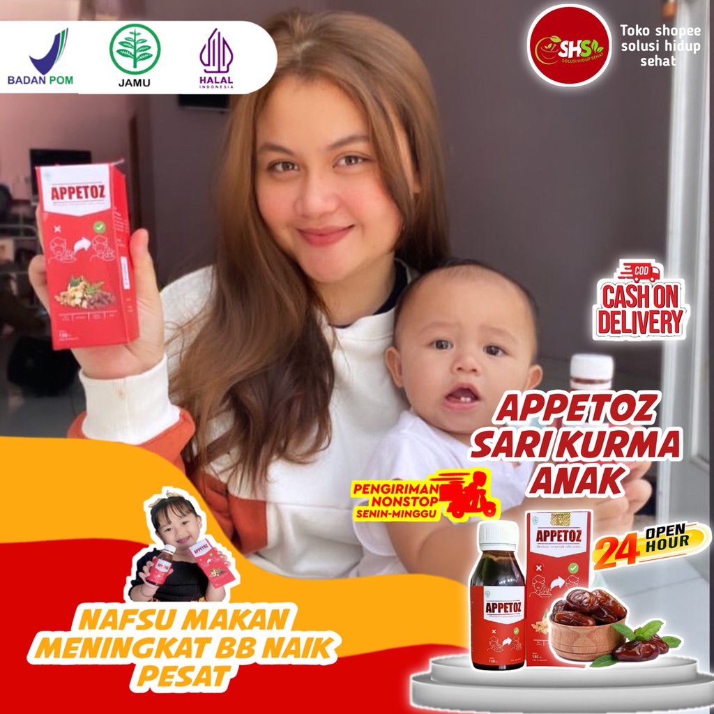 Jual [ SHS ] Appetoz Sari Kurma Bpom Herbal Anak Meningkatkan Nafsu ...