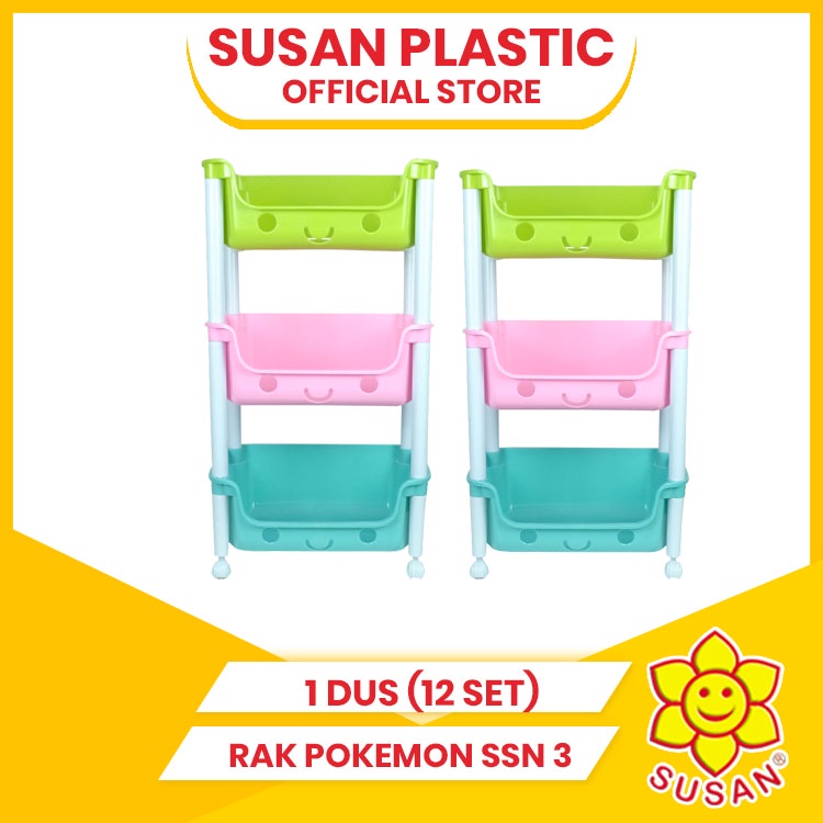Jual Rak Pokemon Susun 3(1DUS) - Rak Serbaguna - Rak Plastik Susun 3 ...