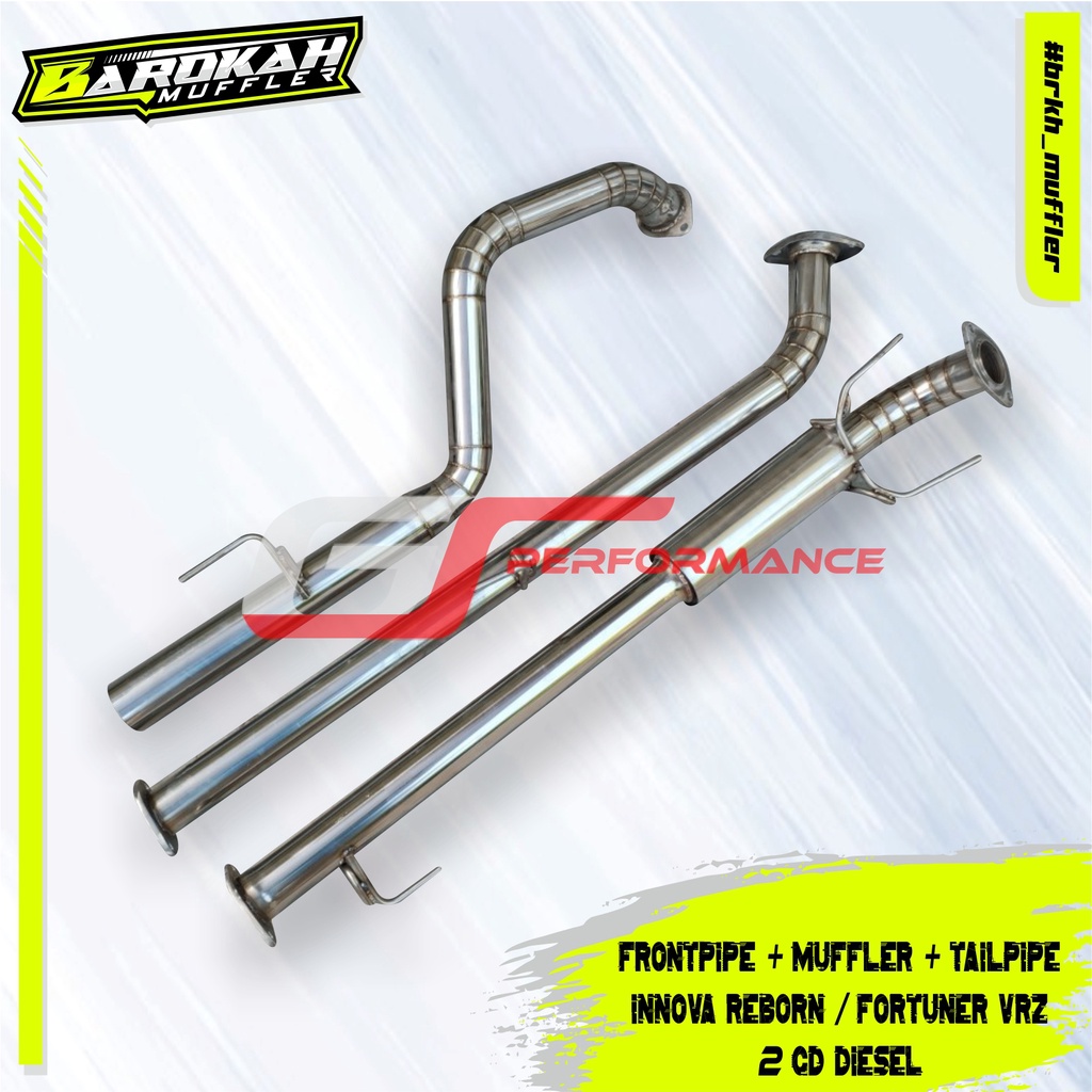 Jual Frontpipe + Muffler + Tailpipe INNOVA REBORN / FORTUNER VRZ 2GD ...