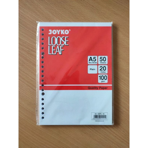 Jual Kertas Loose leaf A5 POLOS / TIDAK BERGARIS Joyko A5-100PL 50 Lembar | Shopee Indonesia