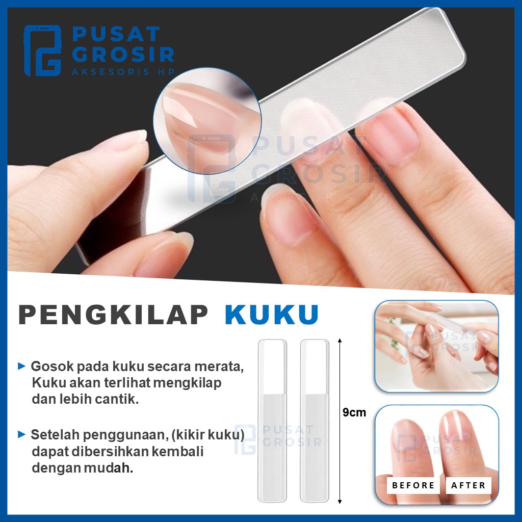 Jual Nail Shiner pengkilap kuku magic nano glass Alat kikir kuku ...