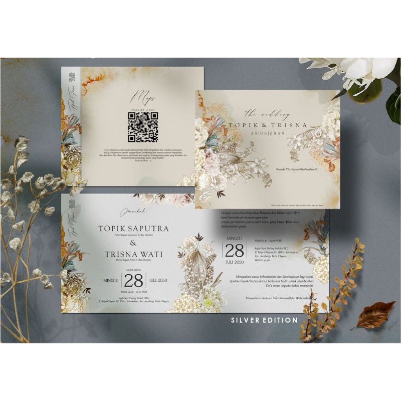 Jual Undangan Pernikahan murah/ undangan rustic/ undangan aesthetic ...