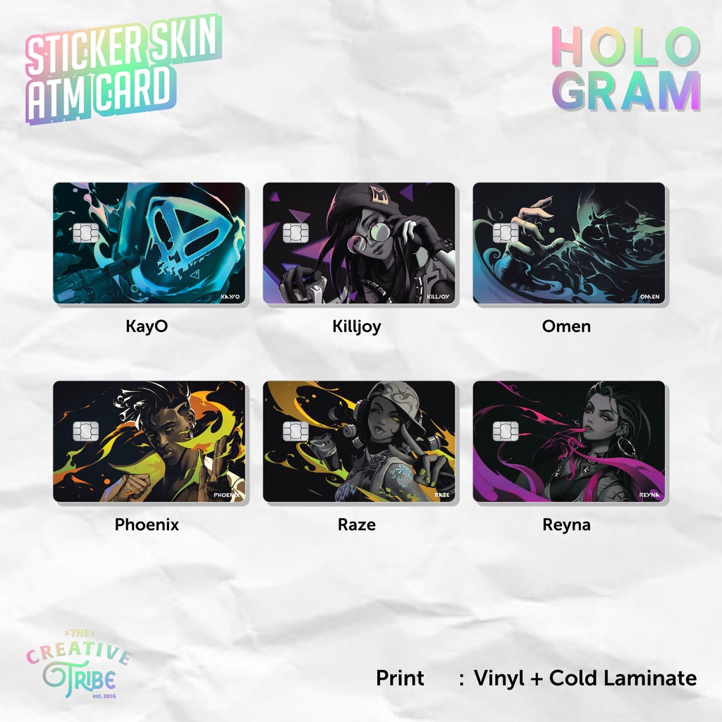 Jual Valorant - Sticker Skin Card HOLOGRAM - KayO Killjoy Omen Phoenix ...